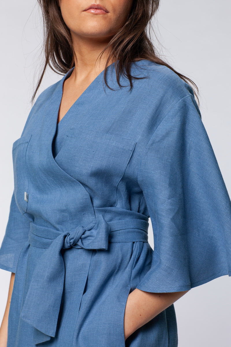 LININĖ NEW POLINA/denim SUKNELĖ – bliss by Violeta